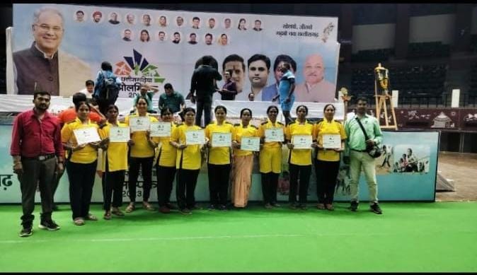 Chhattisgarh Olympics: Hirmi's team stood first | छत्तीसग ढ़िया ओलंपिक ...