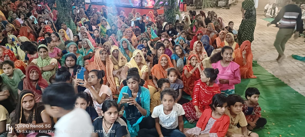 Villagers gathered in Kalamanda village to watch Tejaji Maharaj's game ...