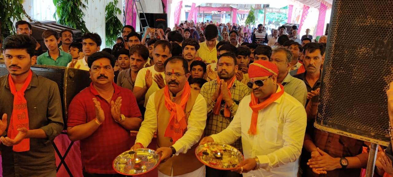 Flag hoisted by garlanding the statue of Maharana Pratap in Chiklana ...