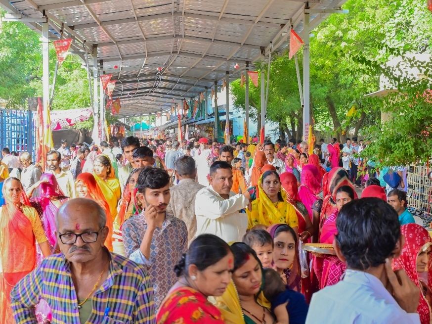 Devotees admire the Mohini idol of Jasol Maa on Trayodashi | त्रयोदशी ...