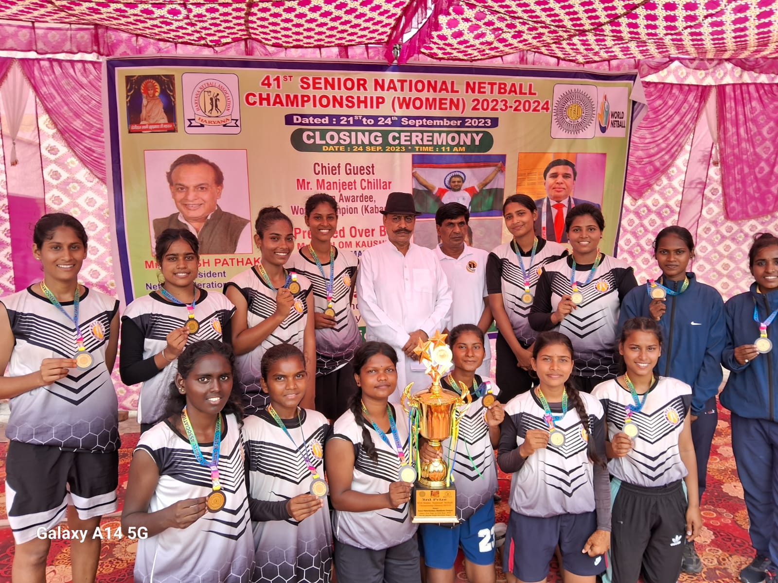 Chhag gets bronze medal in 41st Senior National Women's Netball ...