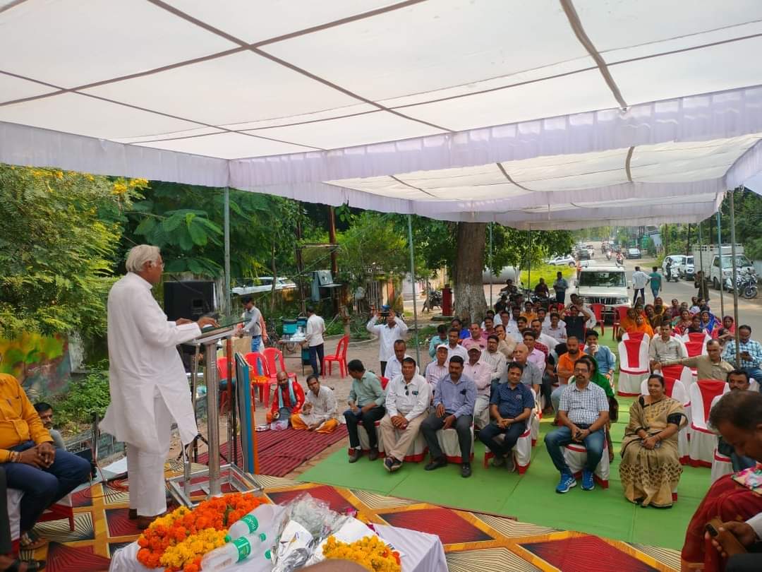 Bhoomipujan of new bridge and pitching construction of Tawa river | तवा ...