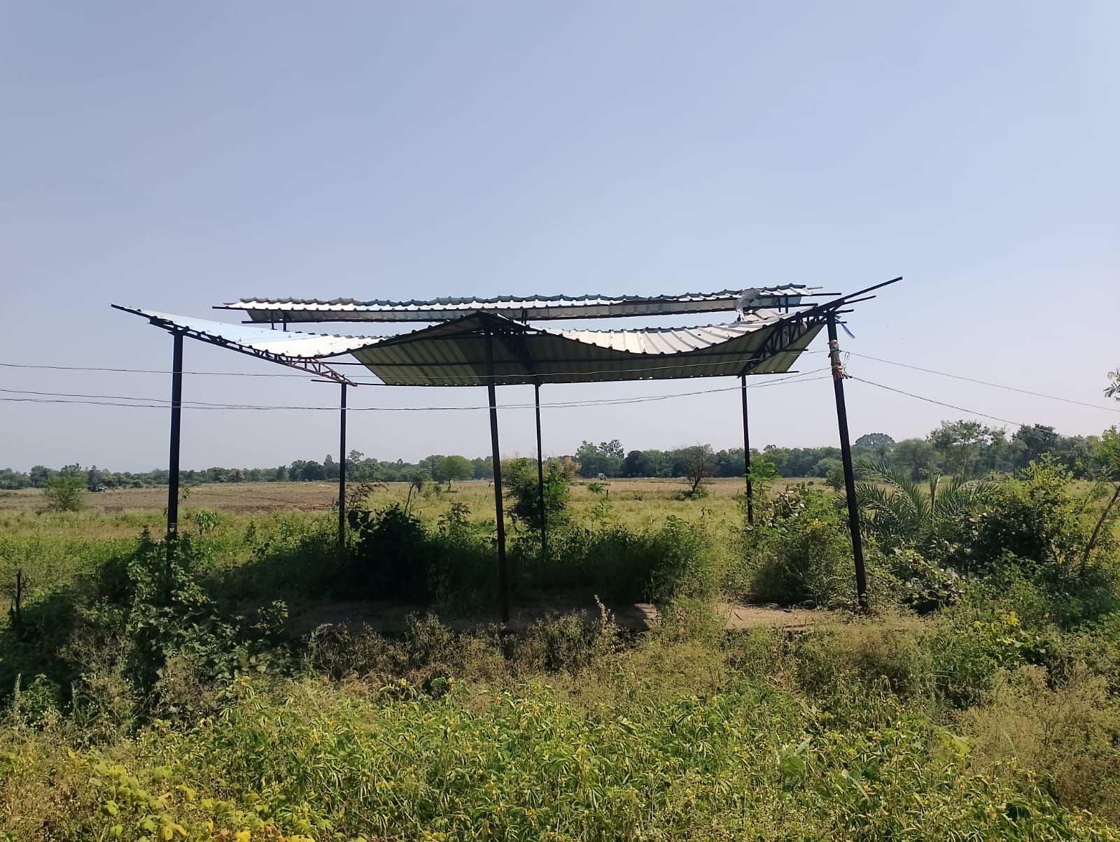 Sheet of tin shed of Muktidham broken due to Amkheda drought | आमखेड़ा ...