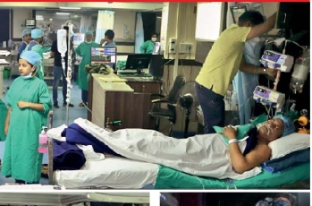 Chaos due to fire, smoke in hospital's ICU | अस्पताल के आईसीयू में आग ...