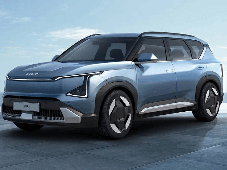 Mid-size electric SUV will come with a range of up to 720km | किआ ने EV5 सहित 3 इलेक्ट्रिक कारें ...