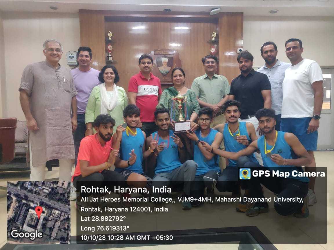 Jat College players got third place in cross country | जाट कॉलेज के ...