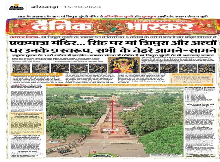 Dainik Bhaskar Banswara again created a record this Navratri | दैनिक ...