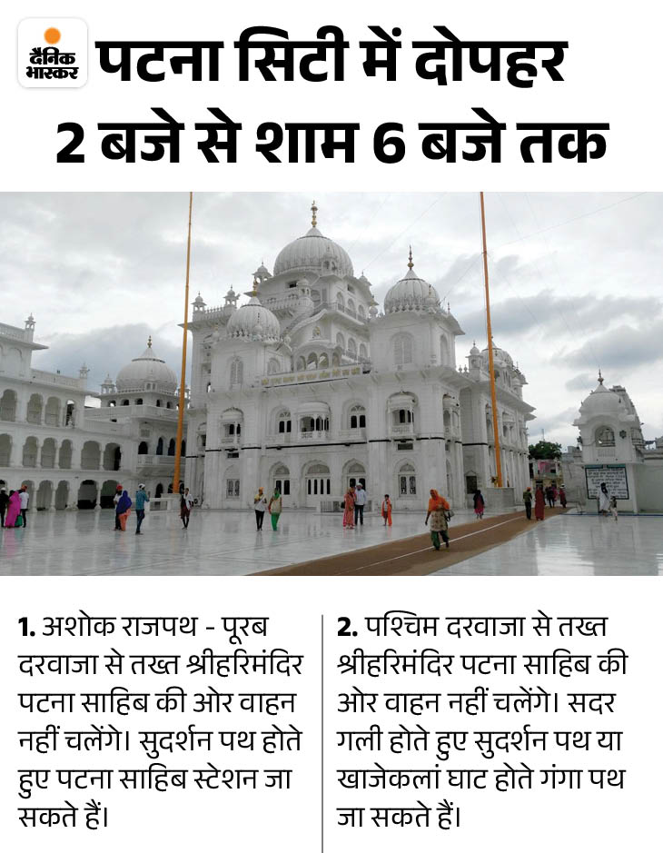 Patna road block updates for president visit | सुबह 10 से शाम 6 बजे तक ...