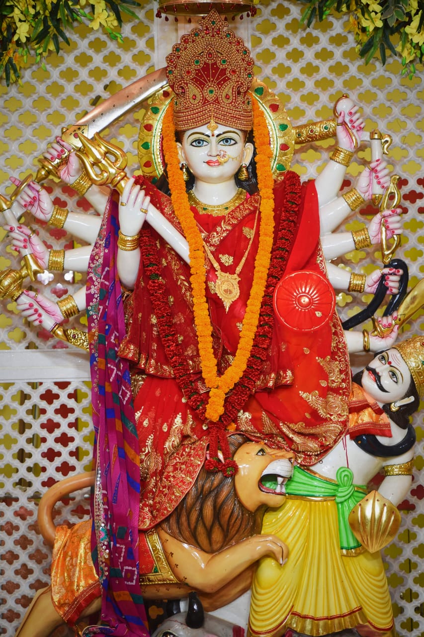 The main center of faith is the Durga temple located in Vrindavan Ghat ...