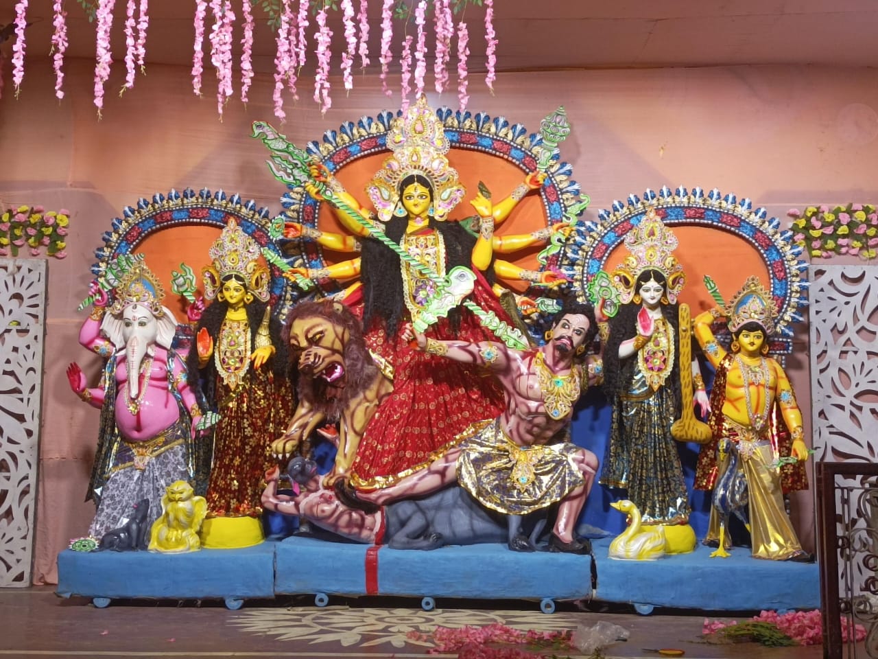 The statue was installed and doors were opened by chanting mantras ...