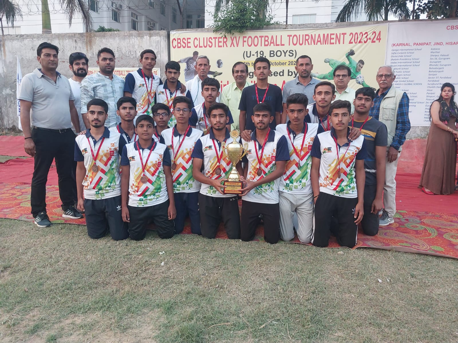 Base Model School got third place in CBSE Cluster-15 football ...
