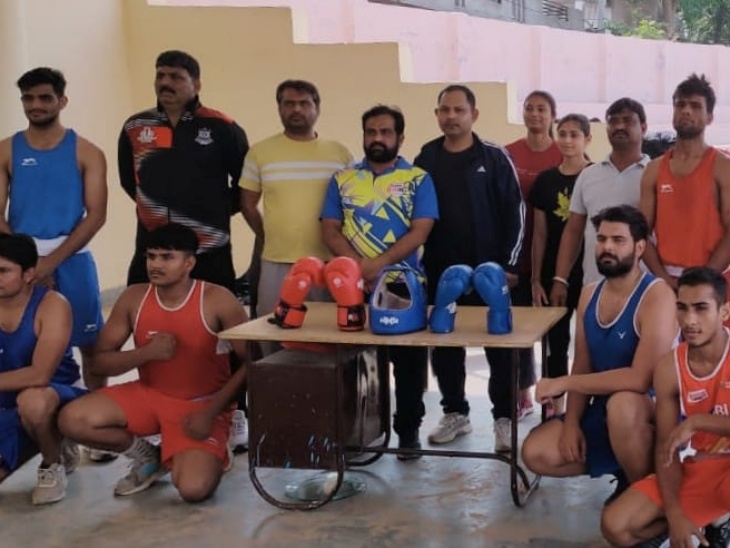State level boxing competition from 17th November Trial held at Munshi Trilok Chand Mathur ...