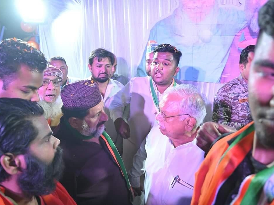 Congress candidate from Central Bhopal, Arif Masood, gave a public ...
