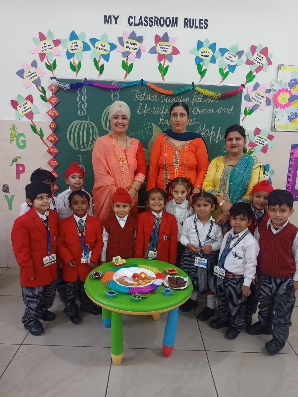 Celebrated Diwali in GD Goenka School. Children were made to compete in ...