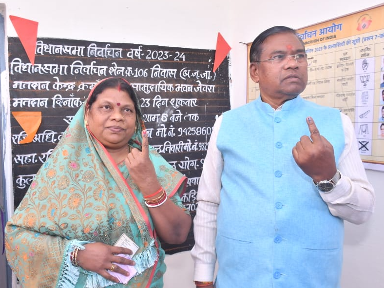 Voting starts in Mandla district | मंडला जिले में 79.36% मतदान: निवास ...