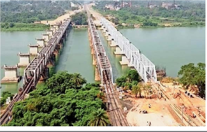 Bridge being built on river Eeb between Bilaspur-Jharsuguda | बिलासपुर-झारसुगड़ा के बीच ईब नदी ...