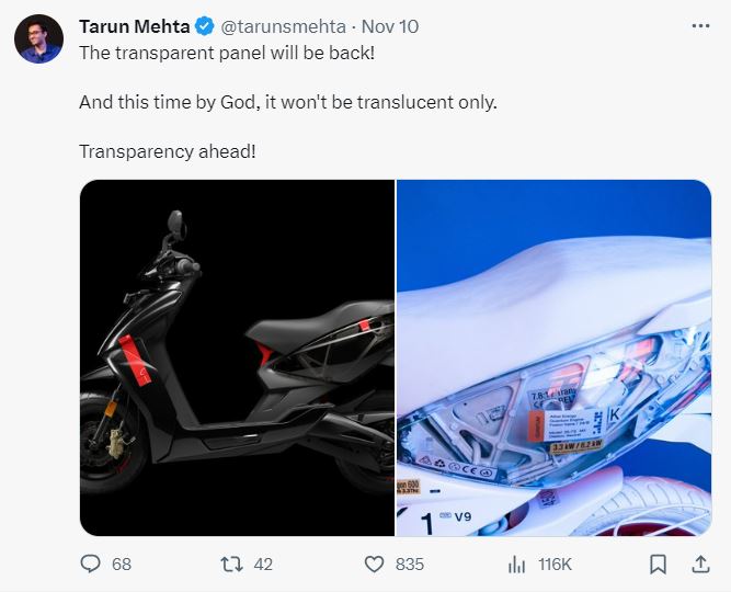 Ather CEO Tarun Mehta confirms new family electric scooter launch in ...