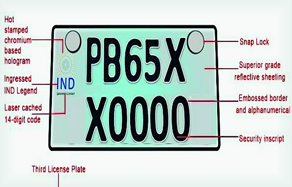 High security number plates will have to be installed on vehicles ...