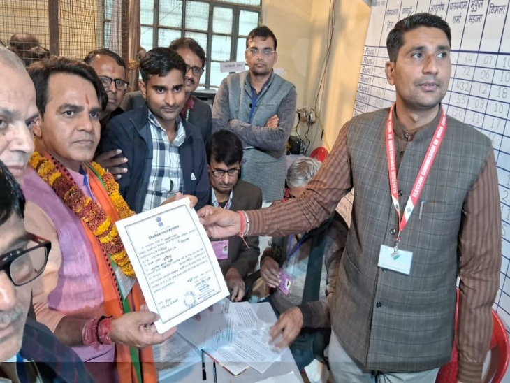 mahwa Election Results 2023 Update; rajendra meena (BJP) Vs om prakash ...