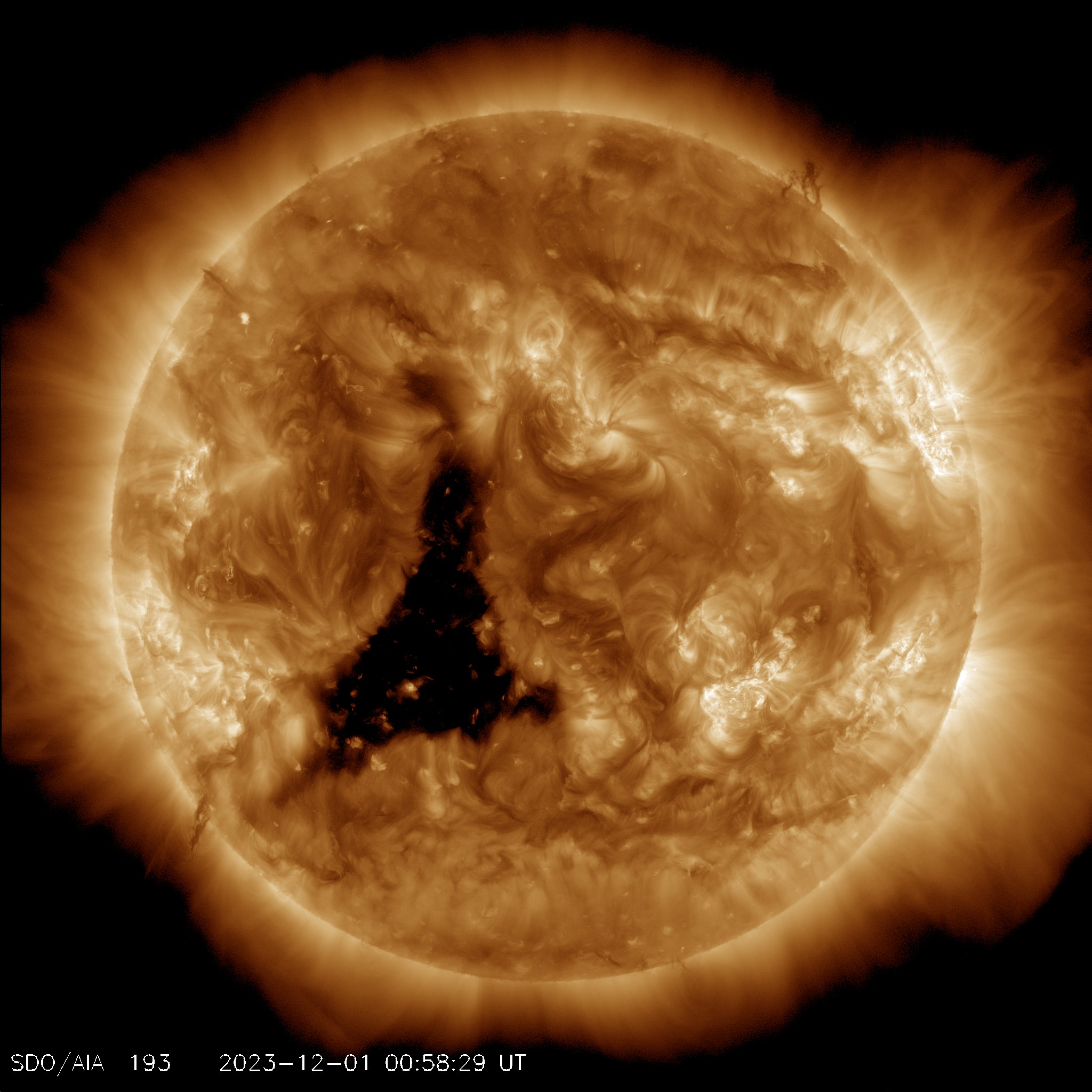 Sun Hole Update Sun Gigantic Coronal Hole Impact On Earth Solar Wind ...
