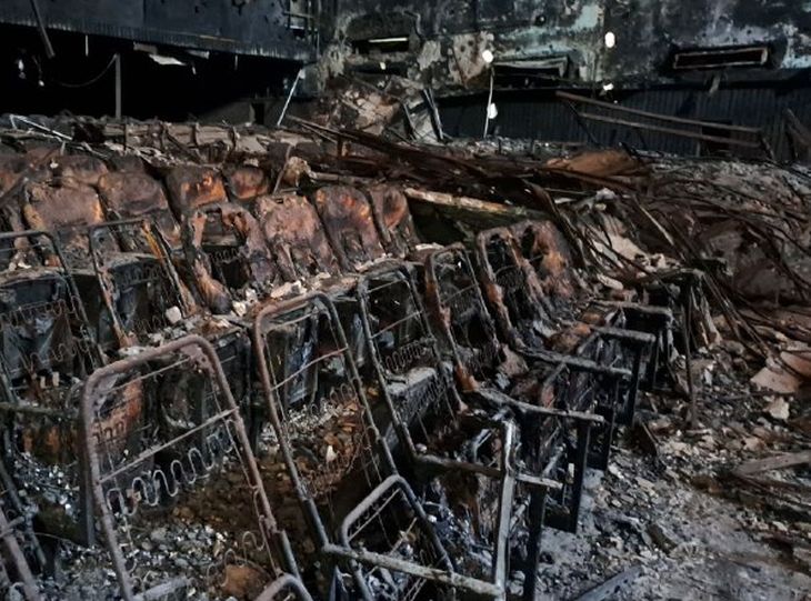 Municipal Council Auditorium Hall deserted after fire in Pali, waiting ...