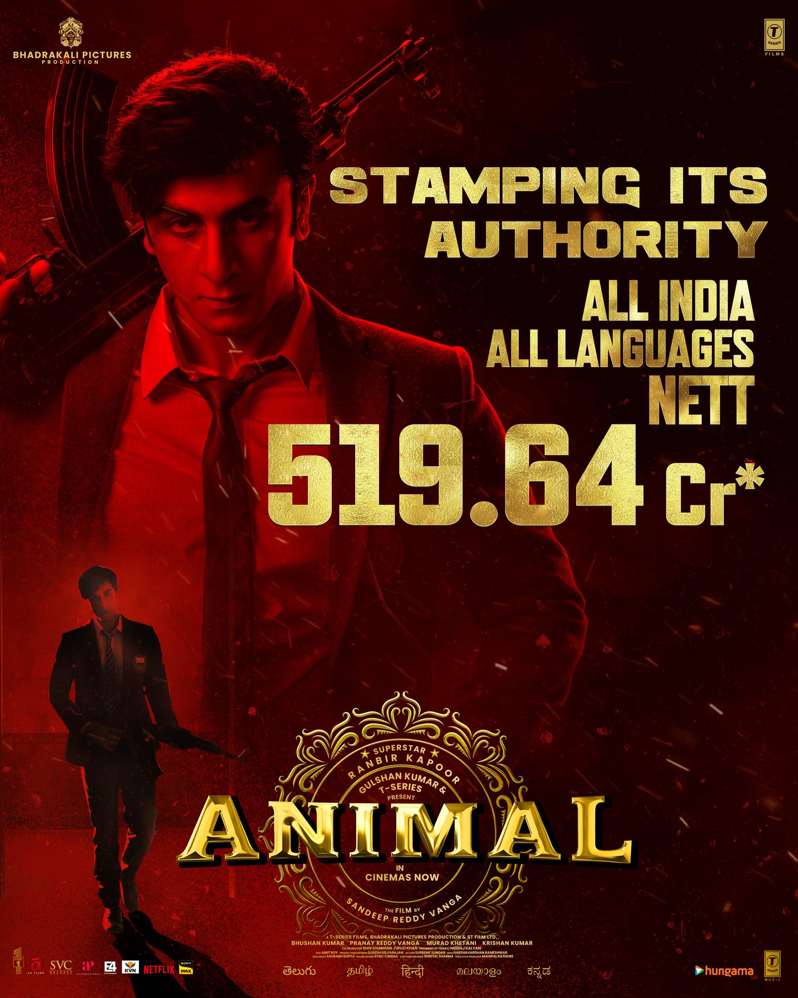 Ranbir Kapoor Starrer Animal earned Rs 519.64 crore nationwide, will ...