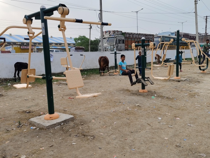 Open gym opened in Baran sports stadium Prepared at a cost of Rs 8 lakh ...