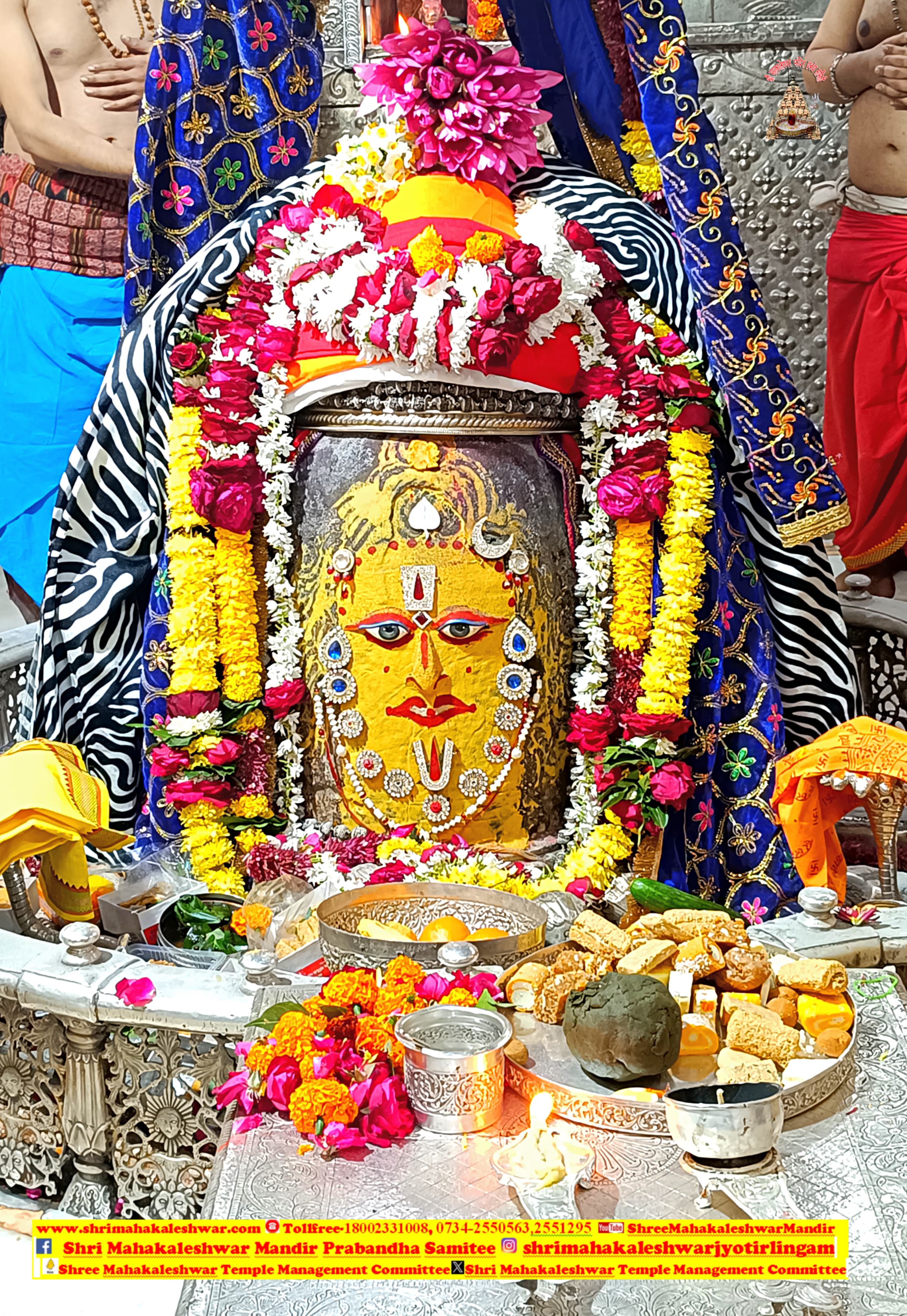 Divine adornment of Lord Mahakal with jewelery