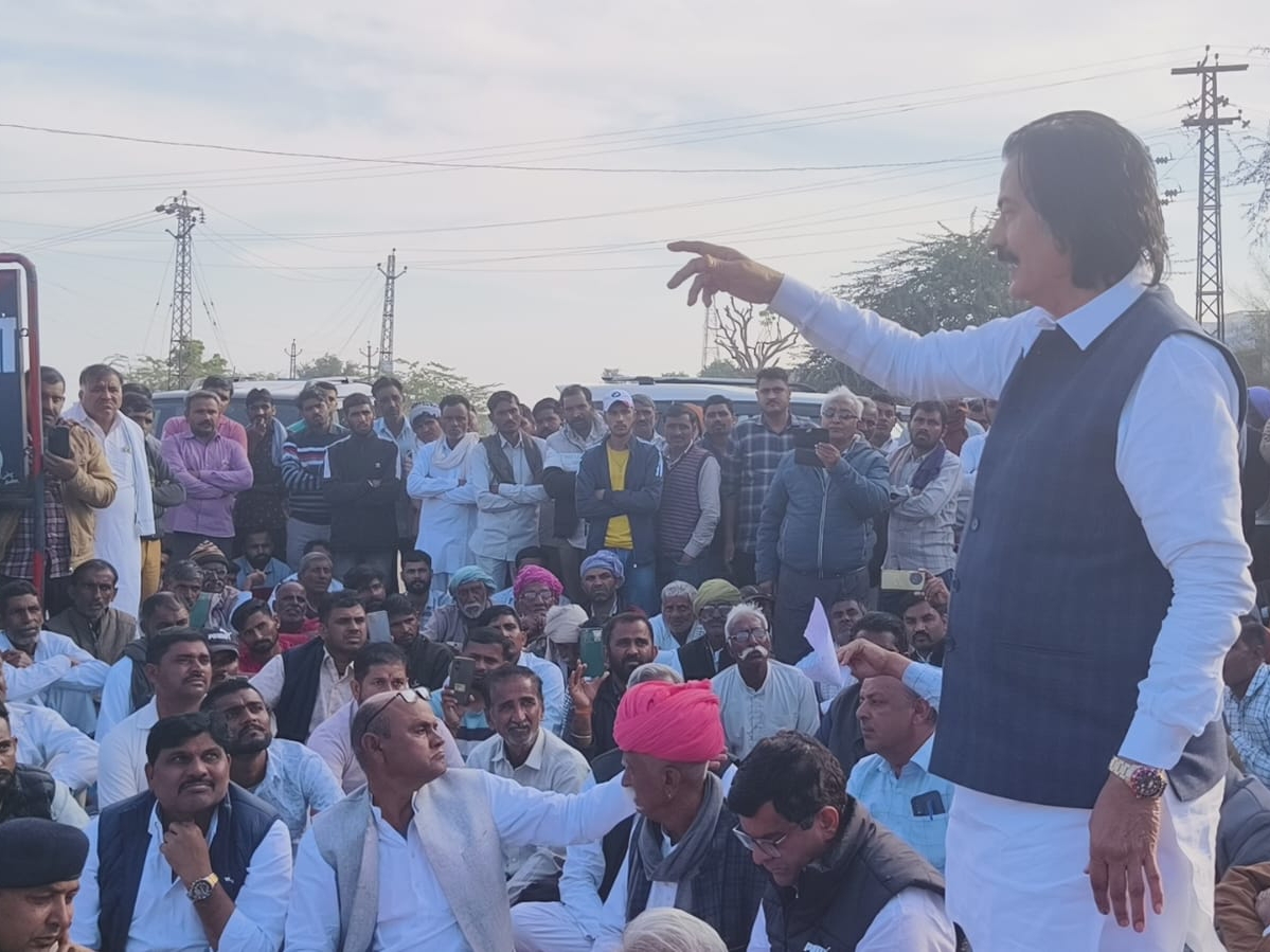 former minister rajkumar rinwa protest in Kanhaiyala Meghwal murder ...