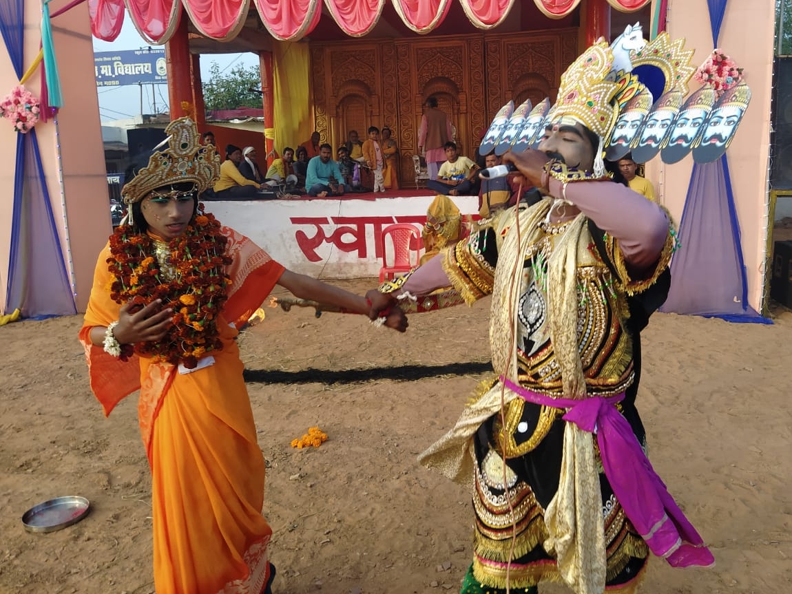 The act of abduction of Sita was staged in the Ramlila festival of ...