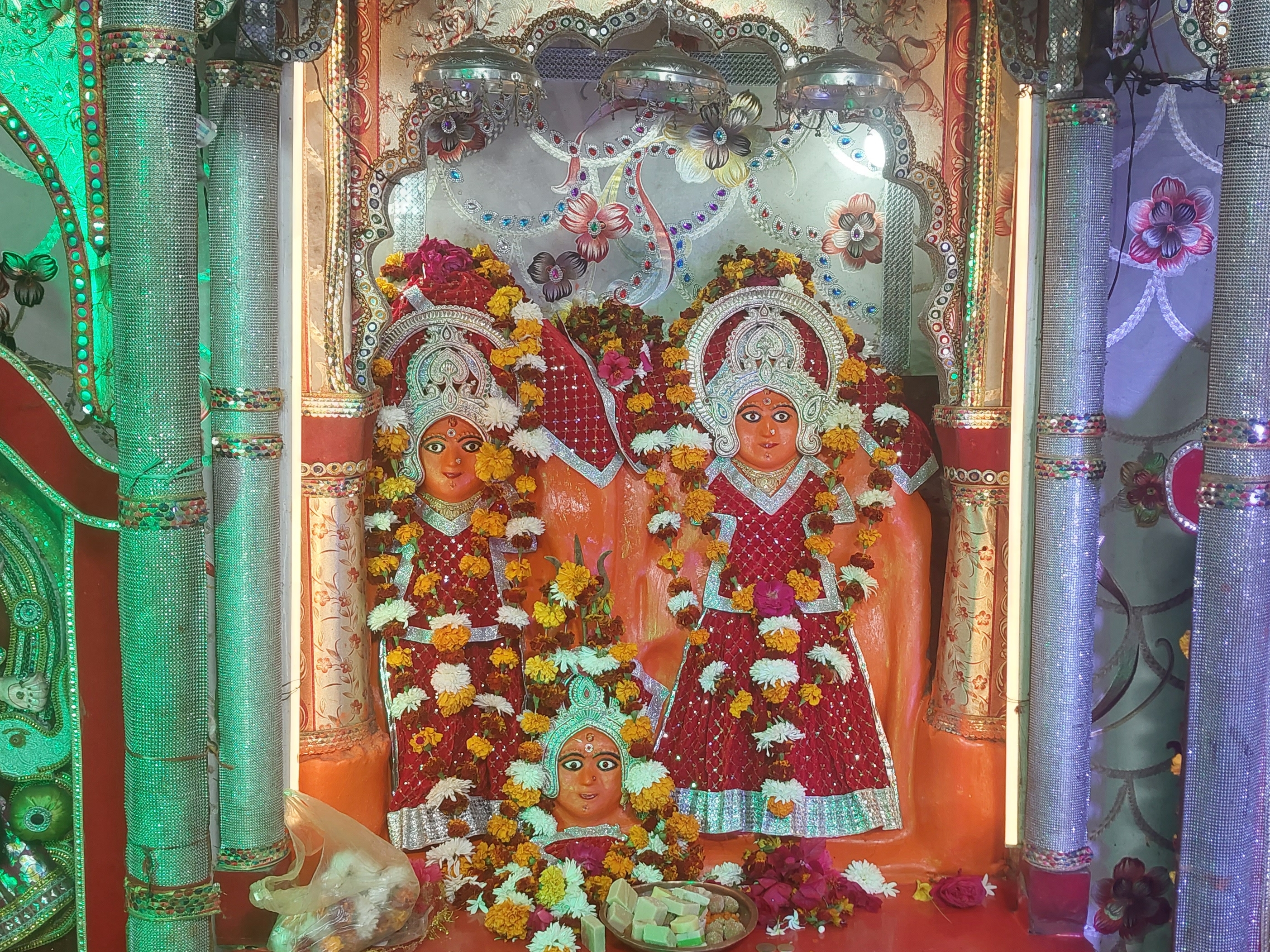 Special decoration in Mahamai temple of Sironj