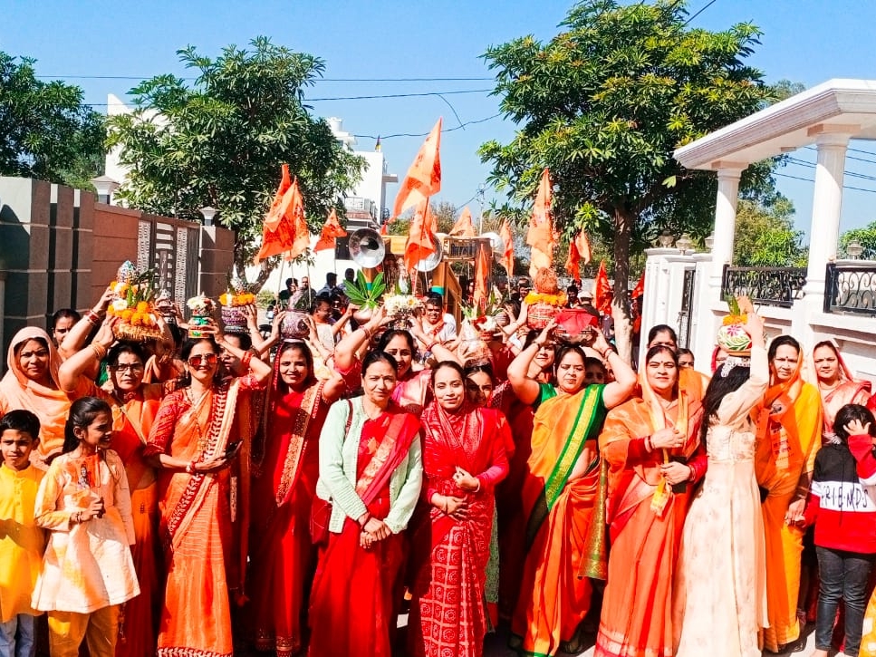 Akshat Kalash worshiped from Ayodhya reached Khudala Falna | अयोध्या से ...