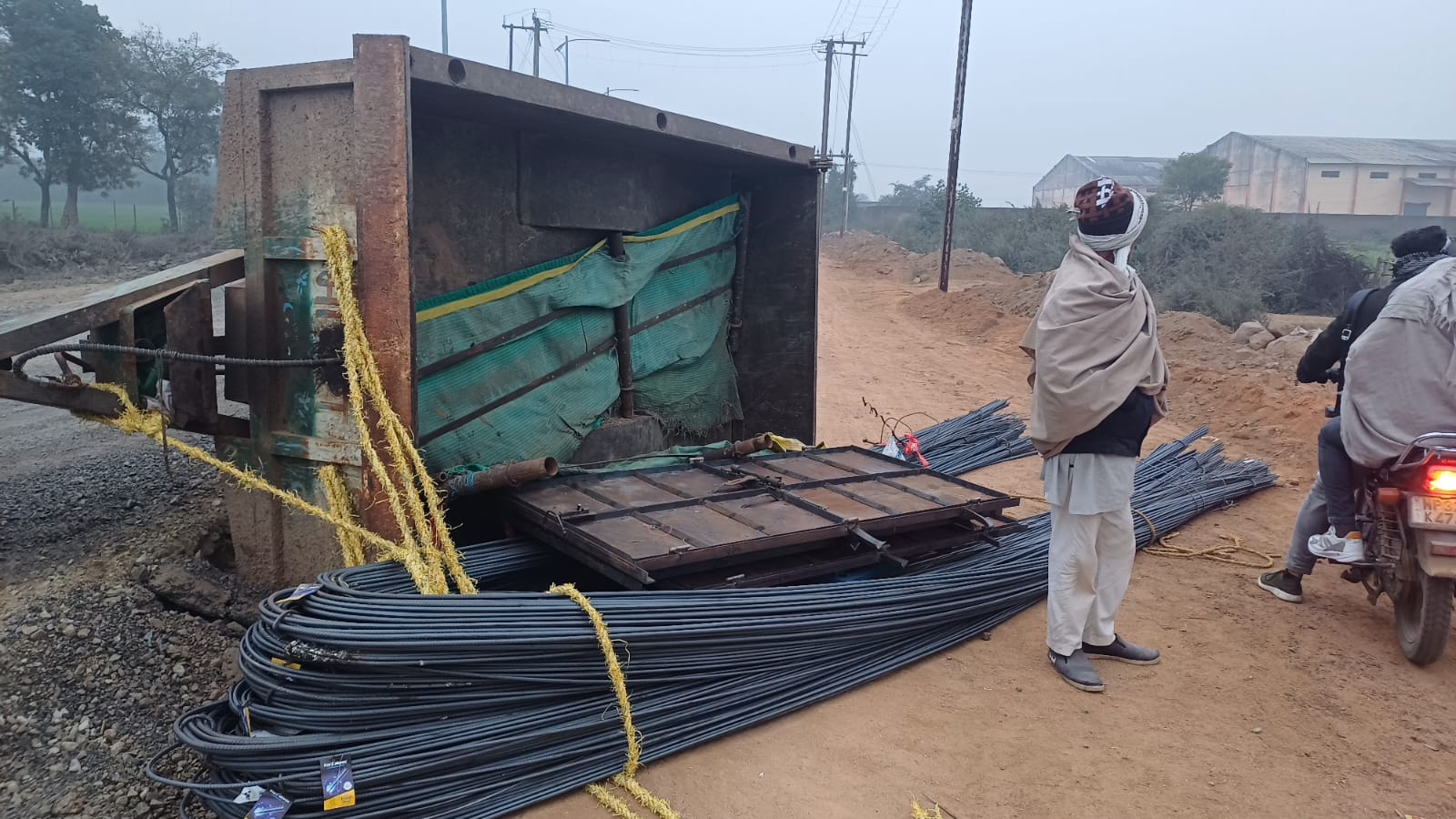 Negligence in road construction, trolley overturned while trying to ...