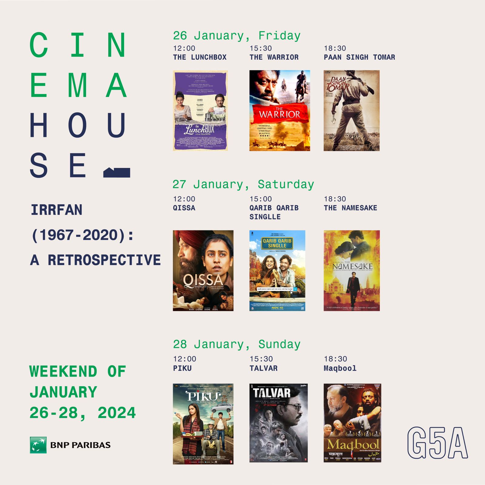 G5A Cinema House pays tribute to actor Irrfan Khan