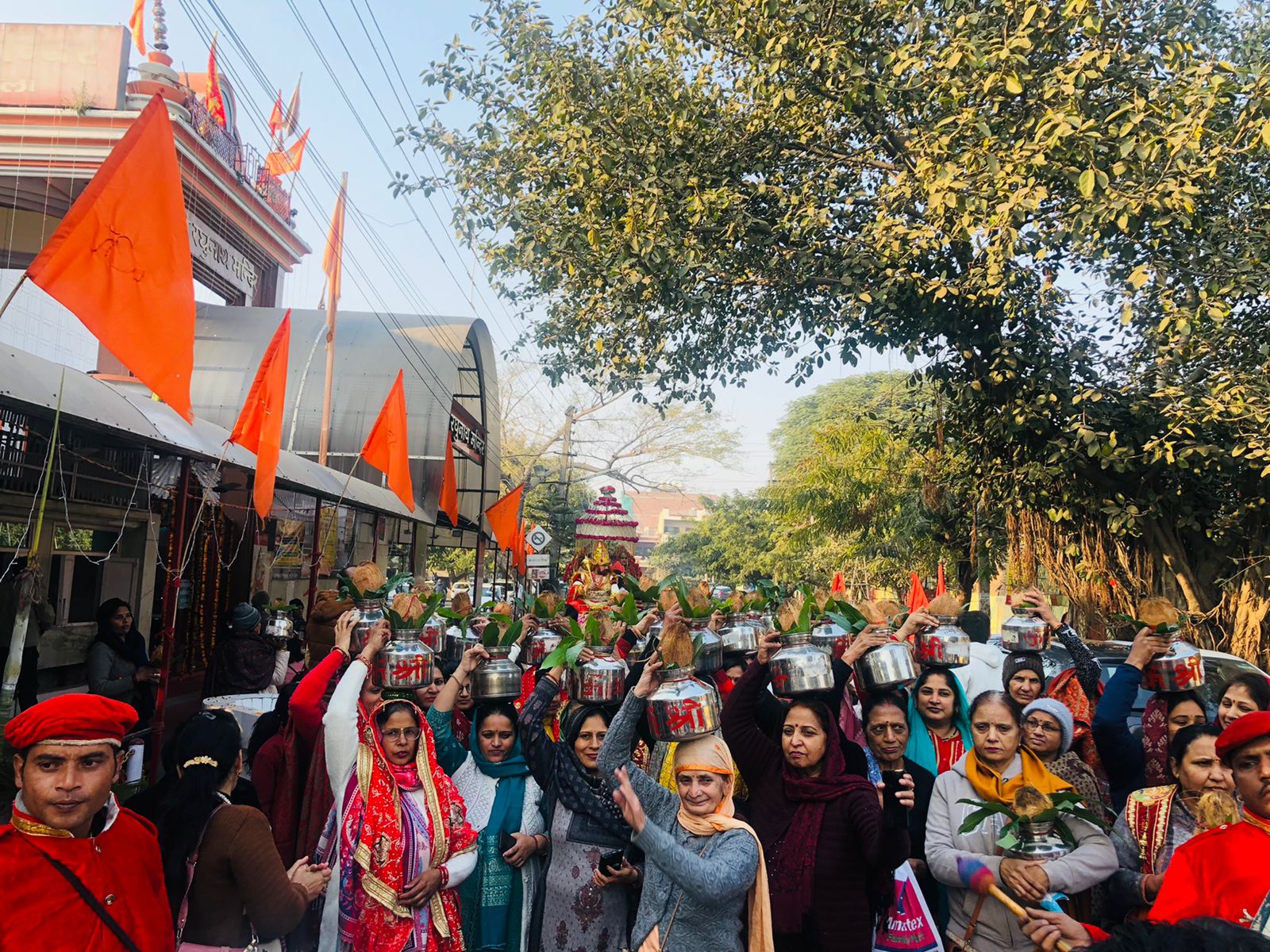 A procession took place in Sector-15 dedicated to the consecration of ...