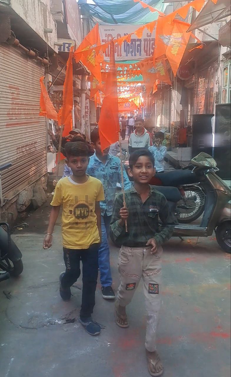 Rajasthan's Pali celebrated with Ram, saffron flag hoisted in every house | रोशनी से जगमग हुआ ...