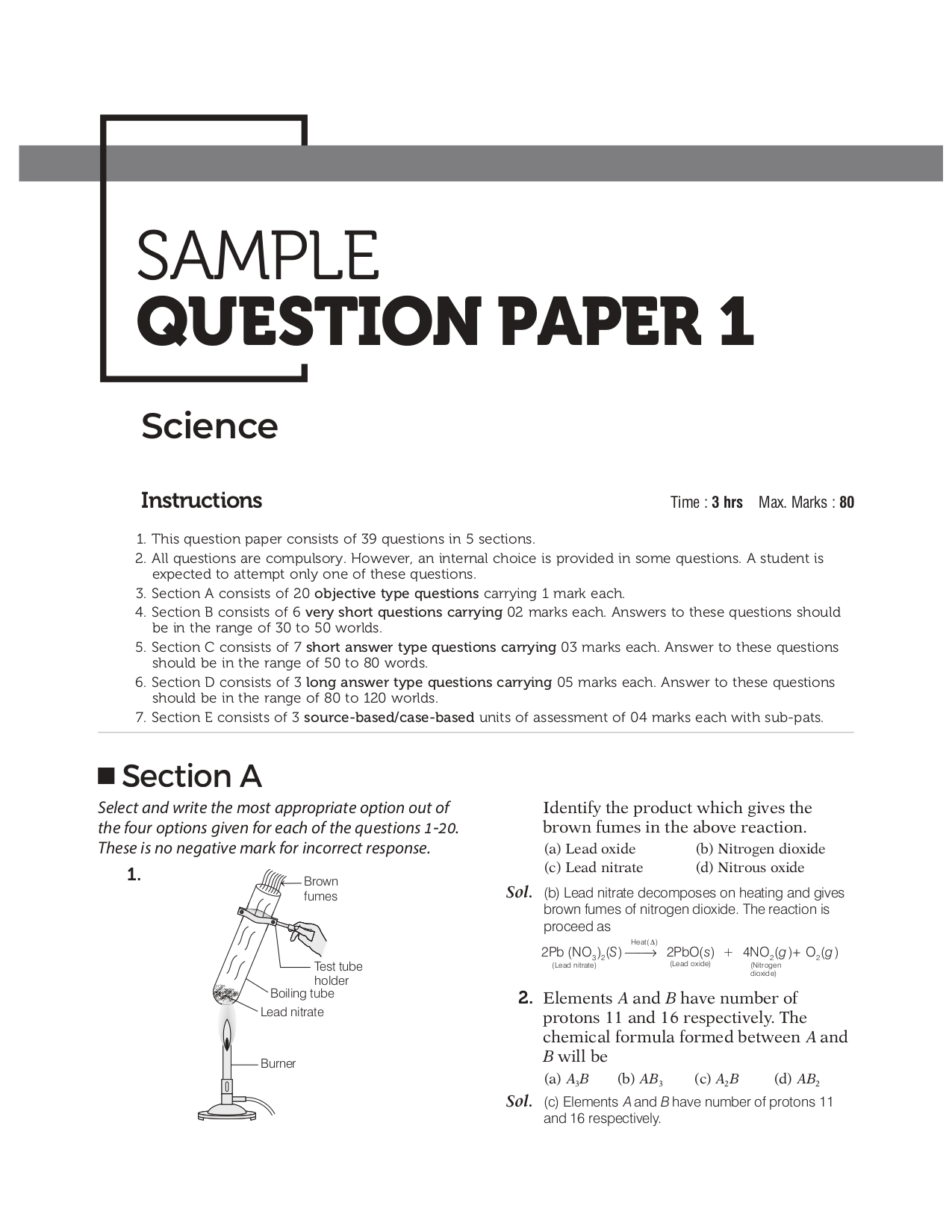 CBSE Board 10th Sample Paper CBSE Board 10th Sample Papers 2024 ...