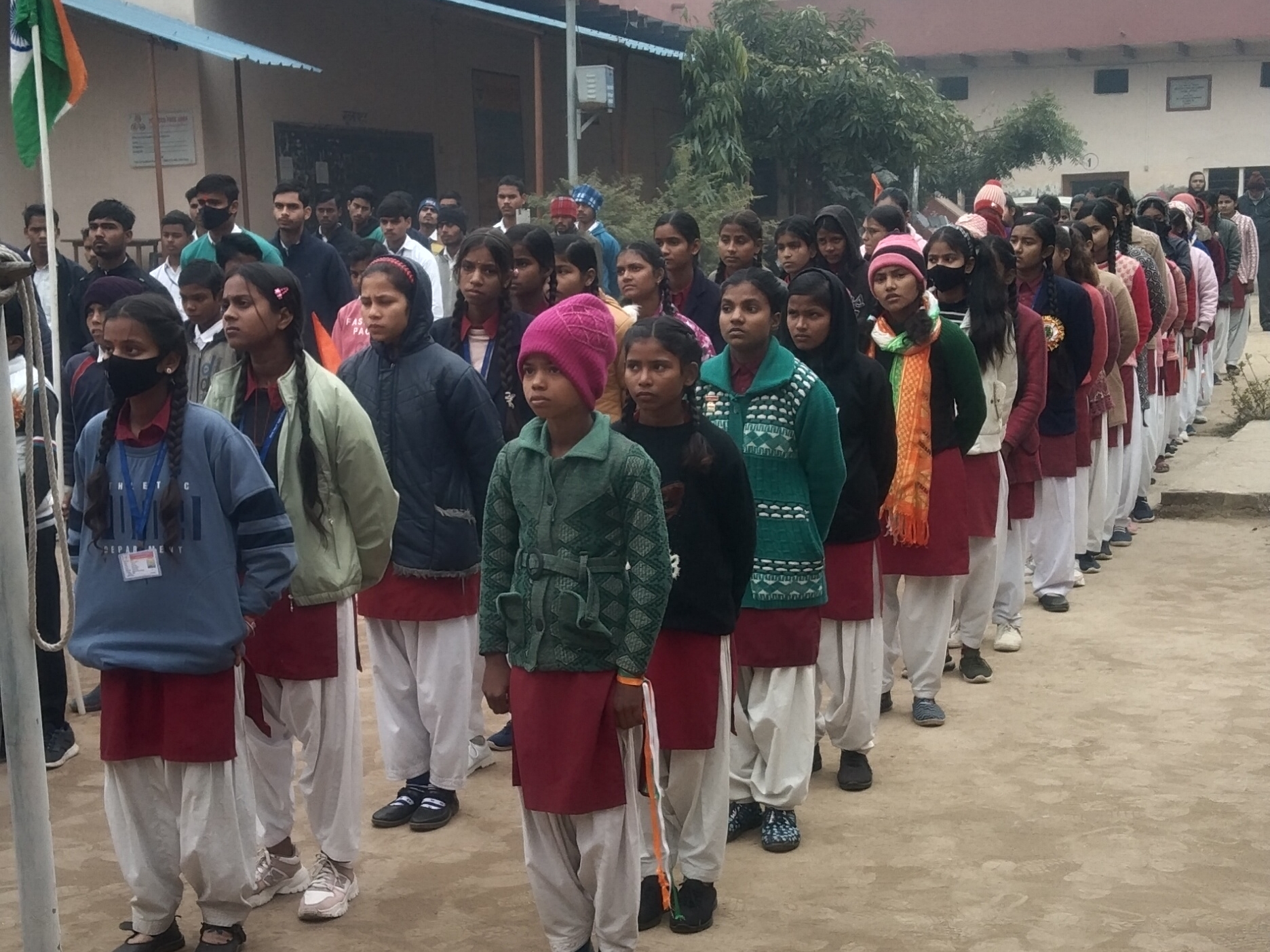 Republic Day celebrated with pomp in Adarsh Inter College | आदर्श इण्टर ...