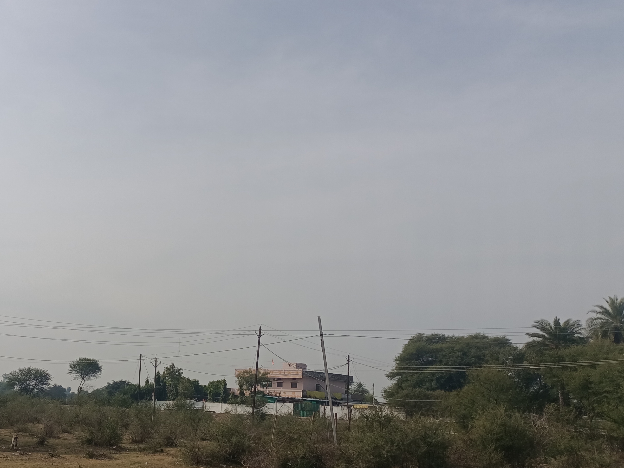 Light clouds covered the sky, morning temperature was 8 degrees ...