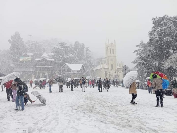 Heavy snowfall Manali Rohtang Alert Shimla Himachal Pradesh weather forecast | हिमाचल में बिछी ...