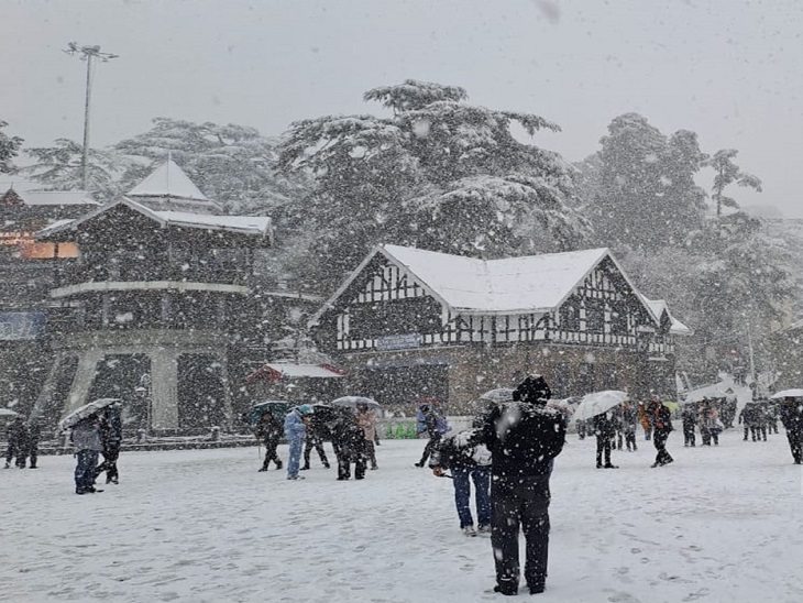Heavy snowfall Manali Rohtang Alert Shimla Himachal Pradesh weather forecast | हिमाचल में बिछी ...