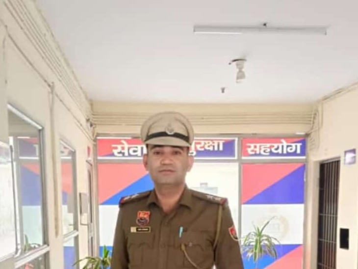 Narnaul Thanwas village police sub inspector Anil Rawat heart attack death