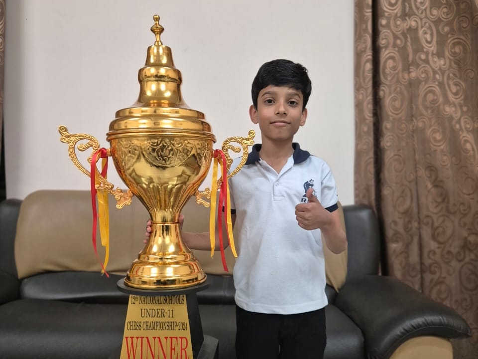 Rishen of 5th class won the National School Chess Championship-2024 ...