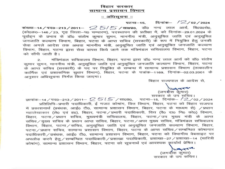 four ministers of Bihar government got special secretary