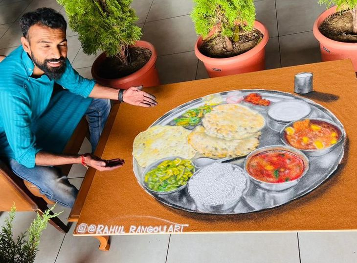 Meet India's fastest rangoli artist Rahul Swami, who is making rangoli ...
