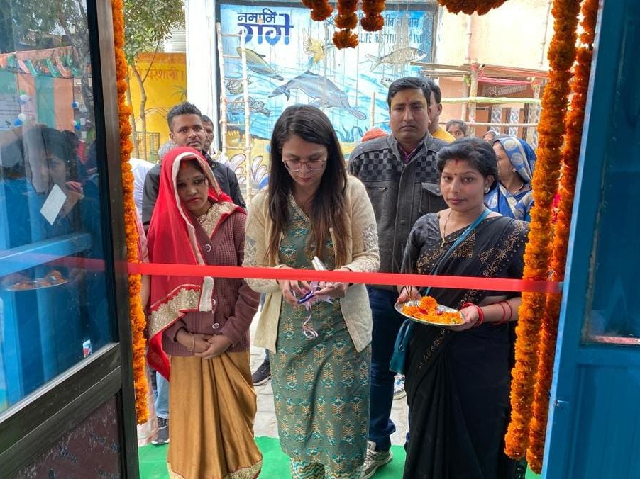 Inauguration of Gyan Ganga Center on the banks of Ganga in Chaubepur ...