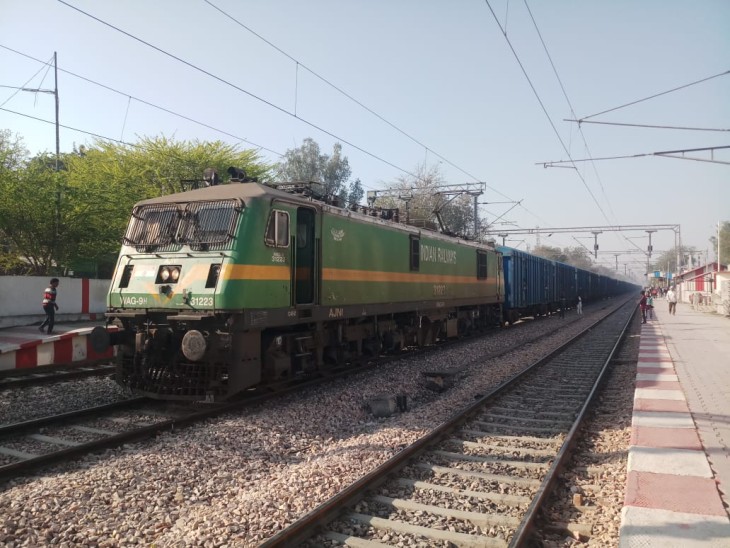 Goods train divided into two parts in Mathura | मालगाड़ी की कपलिंग टूटी ...