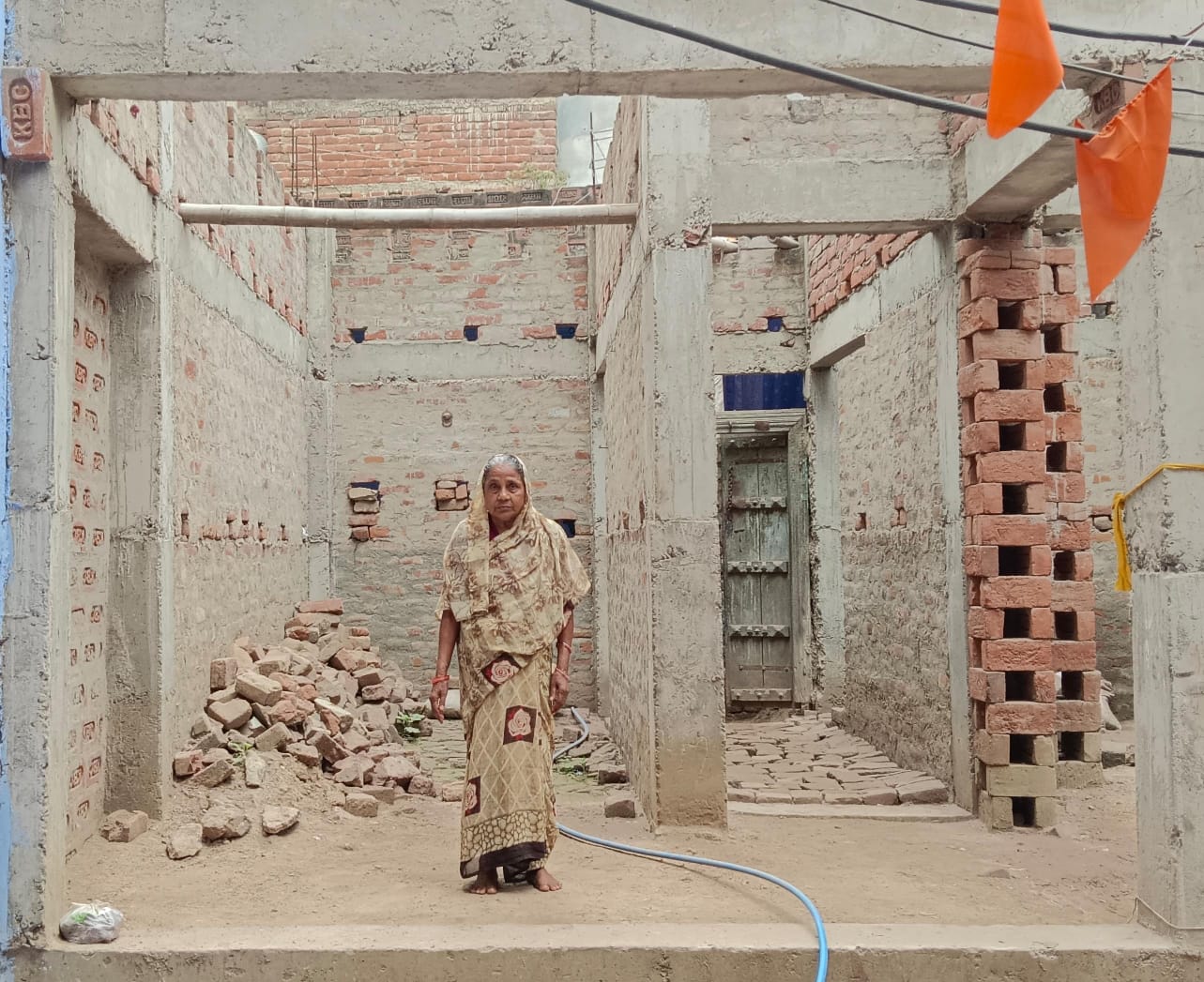 Demolished a kutcha house for a permanent house, now wandering in a ...