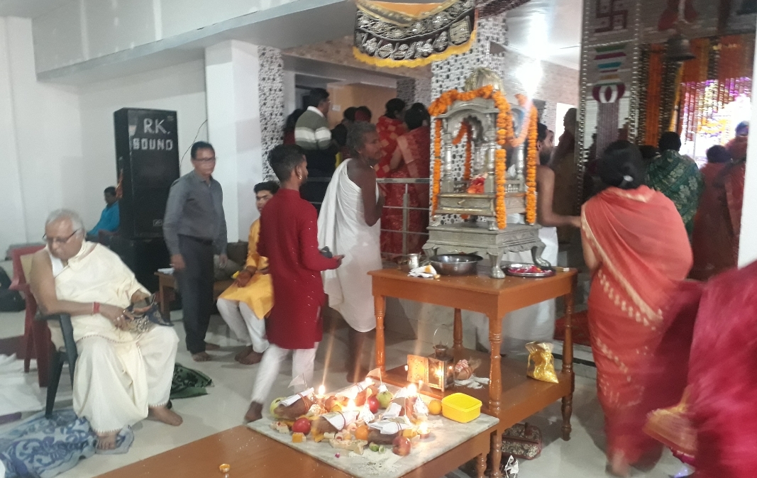 Devotees bowed their heads in front of Mata Padmavati and Lord Bhairav ...