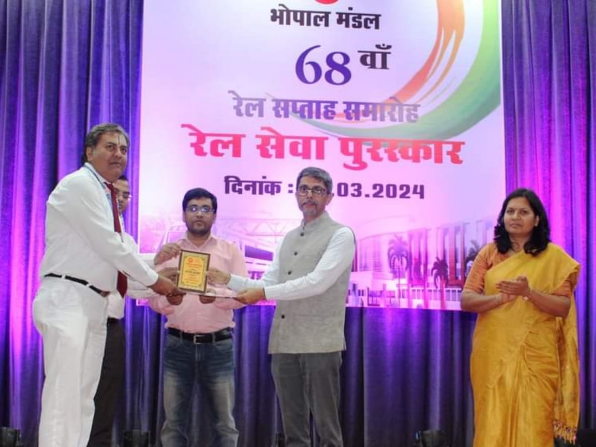 Assistant Station Master Ashwin Swami honored for excellent railway ...